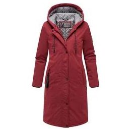 Winterjacke Marikoo "Ledalaa", Damen, Gr. L, rot (bordeaux), Obermaterial: 55% Polyester, 45% Nylon; Innenseite: 100% Polyester; Futter: 100% Polyester; Wattierung: 100% Polyester, Jacken Winterjacke, mit gro&szlig;er Kapuze