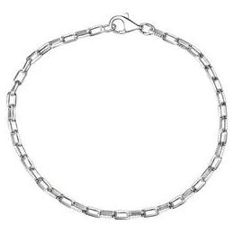 Armband Vivance "925/- Sterling Silber wei&szlig; Gliederarmband 21 cm", wei&szlig;, Armb&auml;nder, Damen, 21cm, Silber 925 (Sterlingsilber), glitzernd, Armband