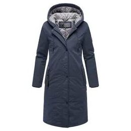 Winterjacke Marikoo "Ledalaa", Damen, Gr. L, blau (navy), Obermaterial: 55% Polyester, 45% Nylon; Innenseite: 100% Polyester; Futter: 100% Polyester; Wattierung: 100% Polyester, Jacken Winterjacke, mit gro&szlig;er Kapuze