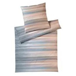 Bettw&auml;sche Elegante "Swoosh", orange (terra), B/L: 155cm x 220cm, 1 Stk., 1 Stk., Jersey, B/L: 80cm x 80cm, 2 Stk., Jersey, Obermaterial: 100% Baumwolle, Bettw&auml;sche, Bettw&auml;sche, angenehmes Hautgef&uuml;hl