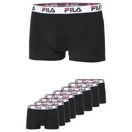 Boxershorts Fila "MAN BOXER SHORTS", Herren, Gr. L, schwarz, Obermaterial: 95% Baumwolle, 5% Elasthan, unifarben, k&ouml;rpernah, Unterhosen, mit ergonomischem Schnitt