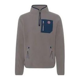 Strickfleece-Pullover FQ1924 "Fleecejacke FQLucas", Herren, Gr. L, grau (steel gray), Obermaterial: 100% Polyester PES., Sweatshirts