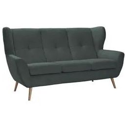 3-Sitzer exxpo - SOFA FASHION "ALVESTA, Loungesofa, K&uuml;chensofa, hoher Sitzkomfort, Ohrenbackensofa", braun (pine), B:190cm H:102cm T:90cm, Sofas, gem&uuml;tliche R&uuml;ckenlehne, mit Knopfheftung und hohen Holzf&uuml;&szlig;en, in Cord