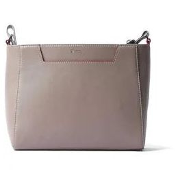 Umh&auml;ngetasche vargu "Sandrin 1", Damen, Gr. B/H/T: 27cm x 23cm x 10cm onesize, grau (taupe), Leder, Taschen Umh&auml;ngetasche, LGW zertifiziertes Leder