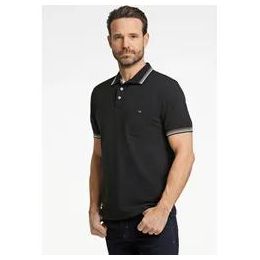 Poloshirt Bison "Poloshirt Comfort Fit", Herren, Gr. 4XL, schwarz, Obermaterial: 50% Baumwolle, 50% Polyester, l&auml;ssig geschnitten, Rundhals, Shirts
