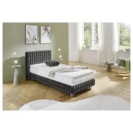 Boxbett "Sendai", grau (anthrazit), L:210cm, Westfalia Schlafkomfort, Komplettbetten, Fellimitat HIGHLIGHT, wahlweise Matratzen in H2,H3,H4