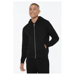 Kapuzensweatjacke Harlem Soul, Herren, Gr. XS, schwarz, Material: 65% Baumwolle, 35% Polyester, unifarben, regular fit normal, hoch geschlossener Ausschnitt, eingesetzt Rippb&uuml;ndchen, Sweatjacken, mit Baumwolle