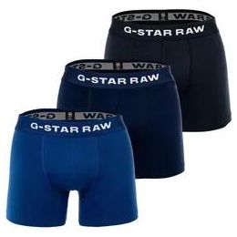 G-Star Raw Boxershorts G-STAR "Boxershort Boxer briefs 3 pack 3er Pack", Herren, Gr. L, blau, Obermaterial: 95% Baumwolle CO. 5% Elasthan EL., Unterhosen