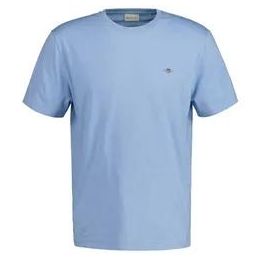 T-Shirt Gant "T-Shirt Reg Shield 1er Pack", Damen, Gr. XL, blau (hellblau), Obermaterial: 100% Baumwolle CO., Shirts T-Shirt