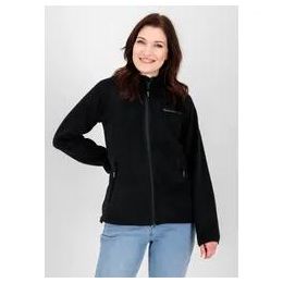 Fleecejacke DEPROC ACTIVE "WAWA BAY", Damen, Gr. 46 (L), schwarz, 100% Polyester, gerader Abschluss, Jacken Fleecejacke, auch in gro&szlig;en Gr&ouml;&szlig;en erh&auml;ltlich