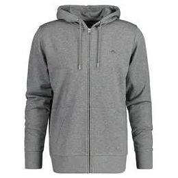 Sweatshirt Gant "Sweatjacke REGULAR SHIELD FULL ZIP HOODIE", Herren, Gr. L, grau, Obermaterial: 87% Baumwolle CO. 13% Polyester PES., Sweatshirts Sweatshirt