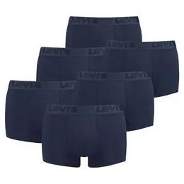 Levi's Boxershorts LEVI'S "Boxershort 6er Pack", Herren, Gr. S, blau (navy), Obermaterial: 95% Baumwolle CO. 5% Elasthan EL., Unterhosen