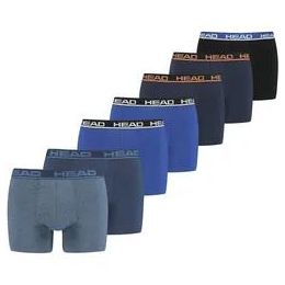 Boxershorts Head "Boxershort Head BASIC BOXER TRUNKS 7er Pack", Herren, Gr. XL, bunt (blau, schwarz, orange), Obermaterial: 95% Baumwolle CO. 5% Elasthan EL., Unterhosen