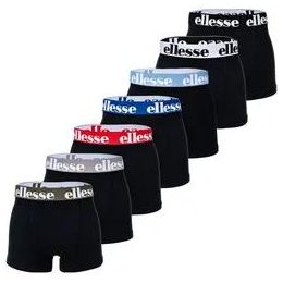 Boxershorts Ellesse "Boxershort YEMA 7 Pack Boxer Shorts 7er Pack", Damen, Gr. 5XL, bunt (schwarz, blau, rot, grau), Obermaterial: 95% Baumwolle CO. 5% Elasthan EL., Unterhosen