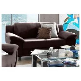 2-Sitzer Trendmanufaktur "Rondo, Breite 178 cm, breite Armlehnen, F&uuml;&szlig;e schwarz", braun, B:178cm H:85cm T:94cm, Kunstleder SOFTLUX;Microfaser PRIMABELLE (100% Polyester);NaturLEDER (echtes Rindsleder);Struktur (54% Polyacryl, 46% Polyester), Sofas, Couch wahlweise mit Federkern und in verschiedenen Bez&uuml;gen bestellbar