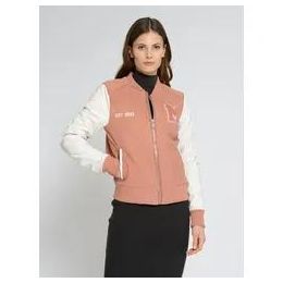 Blouson Mustang "31022104", Damen, Gr. M, rosa (desert sand, sanftes wei&szlig;), Obermaterial: 100% Lammleder. Futter: 90% Baumwolle, 10% Polyester. &Auml;rmelfutter: 100% Polyester. Strickmaterial: 95% Polyester, 5% Elasthan, Jacken Blouson