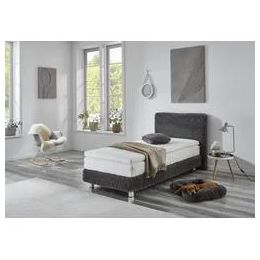 Boxbett "Nara", grau (anthrazit), L:210cm, Westfalia Schlafkomfort, Komplettbetten, aus Fellimitat, wahlweise in H2, H3 & H4 erh&auml;ltlich