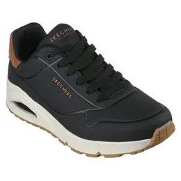 Sneaker Skechers "UNO-SUITED ON AIR", Herren, Gr. 40, braun (schwarz, braun), Lederimitat, Veloursleder, Schuhe Sneaker, Freizeitschuh, Halbschuh, Schn&uuml;rschuh mit modischer Keilsohle