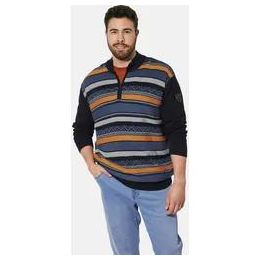Troyer CHARLES COLBY "Pullover EARL LEANDOW", Herren, Gr. XXL, blau (dunkelblau), Obermaterial: 100% Baumwolle CO., gestreift, normal, ohne Ausschnitt, Pullover Troyer