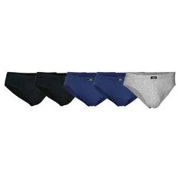 JBS of Denmark Slip JBS "Slip 5er Pack", Herren, Gr. XL, bunt (schwarz, blau, grau), Obermaterial: 100% Baumwolle CO., Unterhosen Slip
