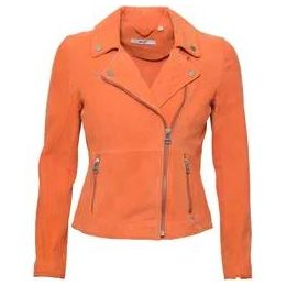 Lederjacke Maze "42021160", Damen, Gr. L, orange (pumkin), Obermaterial: 100% Ziegenleder. Innenfutter: 100% Baumwolle. &Auml;rmelfutter: 100% Baumwolle, Jacken