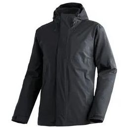 Regenjacke Maier Sports "Metor 3in1 M", Herren, Gr. 54, schwarz, 100% Polyester, Jacken Regenjacke, warme Herren Jacke mit Kapuze, Winterjacke wasserdicht atmungsaktiv