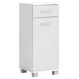 Seitenschrank Welltime "Palermo, Breite 30 cm", wei&szlig; (mattwei&szlig;), B:30,3cm H:75,3cm T:32,6cm, FSC-zertifizierter Holzwerkstoff, Schr&auml;nke, Seitenschrank, Wechselbarer T&uuml;ranschlag, Metallbeschl&auml;ge