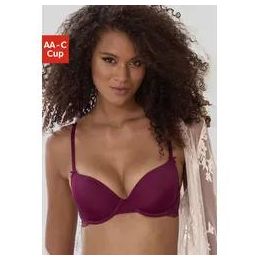Schalen-BH Nuance, Damen, Gr. 75, Cup A, lila (cassis), Spitze, Obermaterial: 85% Polyamid, 15% Elasthan, BHs Schalen-BH, im R&uuml;cken aus Spitze, Cups aus Microtouch, Dessous, Topseller
