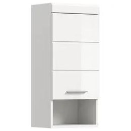 H&auml;ngeschrank Welltime "SIENA, Breite 37cm, 1 T&uuml;r, 1 offenes F&auml;cher, 1 Einlegeboden, MDF-Front", wei&szlig;, B:37cm H:79cm T:24cm, FSC-zertifizierter Holzwerkstoff, Schr&auml;nke, H&auml;ngeschrank, in verschiedenen Farben erh&auml;ltlich, Badm&ouml;bel, Badschrank, Schrank, Bad