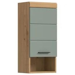 H&auml;ngeschrank Welltime "SIENA, Breite 37cm, 1 T&uuml;r, 1 offenes F&auml;cher, 1 Einlegeboden, MDF-Front", gr&uuml;n (eiche, salbei), B:37cm H:79cm T:24cm, FSC-zertifizierter Holzwerkstoff, Schr&auml;nke, H&auml;ngeschrank, in verschiedenen Farben erh&auml;ltlich, Badm&ouml;bel, Badschrank, Schrank, Bad