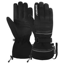 Skihandschuhe Reusch "Conan R-TEX XT", Damen, Gr. 9.5, schwarz-wei&szlig; (schwarz, wei&szlig;), 86% Polyester, 10% Ziegenleder, 4% Polyurethan, Handschuhe, mit wasser- und winddichter Membran