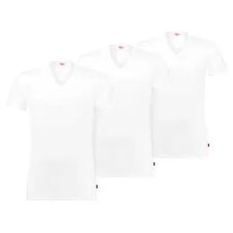 Levi's T-Shirt LEVI'S "T-Shirt 3er Pack", Herren, Gr. L, wei&szlig;, Obermaterial: 95% Baumwolle CO. 5% Elasthan EL., Shirts T-Shirt