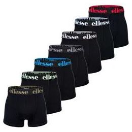 Boxershorts Ellesse "Boxershort YEMA 7 Pack Boxer Shorts 7er Pack", Damen, Gr. 4XL, bunt (schwarz, bunt), Obermaterial: 95% Baumwolle CO. 5% Elasthan EL., Unterhosen