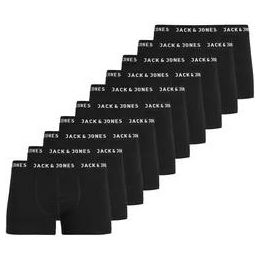 Jack & Jones Boxershorts JACK & JONES "Boxershort JACHUEY TRUNKS 5 PACK 10er Pack", Herren, Gr. XL, schwarz, Obermaterial: 95% Baumwolle CO. 5% Elasthan EL., Unterhosen