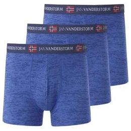 Retro Pants Jan Vanderstorm "3er Pack Retropant NORIK", Herren, Gr. XXL, blau, Obermaterial: 95% Baumwolle CO. 5% Elasthan EL., Unterhosen