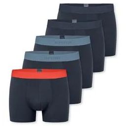 Boxershorts Schiesser "Boxershort 5PACK Shorts - 95/5 Multipacks 5er Pack", Herren, Gr. M, bunt (dunkelblau, blau, orange), Obermaterial: 95% Baumwolle CO. 5% Elasthan EL., Unterhosen
