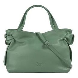 Henkeltasche Samantha Look, Damen, Gr. B/H/T: 33cm x 23cm x 12cm onesize, gr&uuml;n, Leder, leicht gl&auml;nzend, unifarben, Taschen, echt Leder, Made in Italy