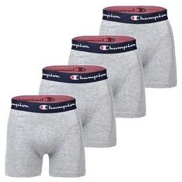 Boxershorts Champion "Boxershort 4er Pack", Herren, Gr. S, grau (hellgrau meliert), Obermaterial: 95% Baumwolle CO. 5% Elasthan EL., Unterhosen