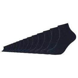 Sneakersocken s.Oliver "15er Pack", Damen, Gr. 43-46, blau (navy), 54% Baumwolle, 26% Polyester, 17% Polyamid, 3% Elasthan, uni, Socken Sneakersocken