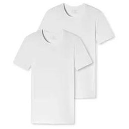 T-Shirt Schiesser "T-Shirt 2PACK T-shirt 2er Pack", Herren, Gr. XL, wei&szlig;, Obermaterial: 95% Baumwolle CO. 5% Elasthan EL., Shirts T-Shirt