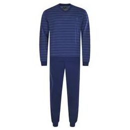 Schlafanzug Hajo "Pyjama", Herren, Gr. M, blau, Obermaterial: 60% Baumwolle CO. 40% Polyester PES., Homewear-Sets Schlafanzug