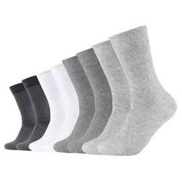 Kurzsocken s.Oliver "Socken 8er Pack", Herren, Gr. 35-38, wei&szlig; (wei&szlig;, grau), Obermaterial: 80% Baumwolle CO. 15% Polyamid PA. 5% Elasthan EL., Socken