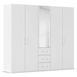 Dreht&uuml;renschrank Rauch "Kleiderschrank Schrank Garderobe Schlafzimmerschrank EVELYN", wei&szlig; (alpinwei&szlig;), B:251cm H:223cm T:61cm, Holzwerkstoff, Schr&auml;nke, Dreht&uuml;renschrank, in elegantem Stil mit Schubladen 3 Breiten und 2 H&ouml;hen MADE IN GERMANY