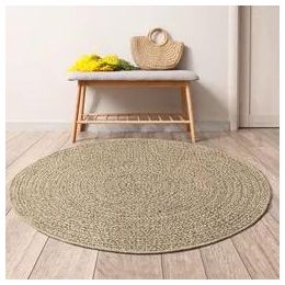 Teppich MERINOS "Kenzy", beige (natur), H:10mm &Oslash;:160cm, Polypropylen, Teppiche, Teppich, robuster In- und Outdoor Teppich im nat&uuml;rlichen Jute-Look, wetterfest
