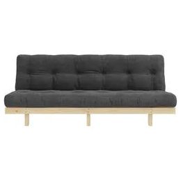 Schlafsofa KARUP DESIGN "Lean 200 Schlafsofa, G&auml;stebett, Sofa mit Futonmatratze", schwarz (charcoal), B:200cm H:73cm T:100cm, Bezug: 100% Polyester, Sofas, Schlafsofa, Inkl. Futonmatratze, Liegefl&auml;che 130x200 cm, FSC zertifizierte Kiefer