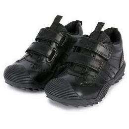 Klettschuh Geox, Kinder, Gr. 31, schwarz, Leder, Lederimitat, Textil, Schuhe Klettschuh, Kommunionsschuh, Festtagsschuh, Sneaker mit Textilfutter