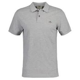 Poloshirt Gant "Poloshirt Slim Shield Pique Polo 1er Pack", Herren, Gr. M, grau, Obermaterial: 100% Baumwolle CO., Shirts