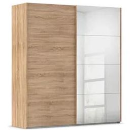 Schwebet&uuml;renschrank Rauch "Kleiderschrank Schrank Garderobe Schlafzimmerschrank EVELYN", braun (eiche sonoma), B:201cm H:223cm T:68cm, Holzwerkstoff, Schr&auml;nke, Schwebet&uuml;renschrank, in elegantem Stil mit Spiegel 5 Breiten viel Stauraum MADE IN GERMANY