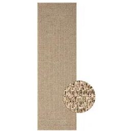 Teppich MERINOS "Kenzy 2", beige (natur), B:80cm H:10mm L:250cm, Polypropylen, Teppiche, Teppich, robuster In- und Outdoor Teppich im nat&uuml;rlichen Jute-Look, wetterfest