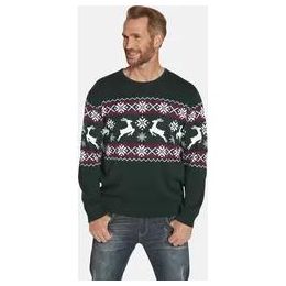 Rundhalspullover Jan Vanderstorm "Pullover TORE", Herren, Gr. XXL, gr&uuml;n (gr&uuml;n gemustert), Obermaterial: 50% Baumwolle CO. 50% Polyacryl PAN., gemustert, normal, Rundhals, Pullover Rundhalspullover
